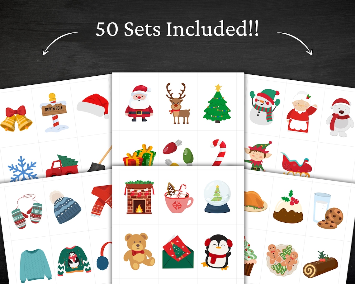 Christmas Stacks | Printable Christmas Card Game | Christmas Activity ...
