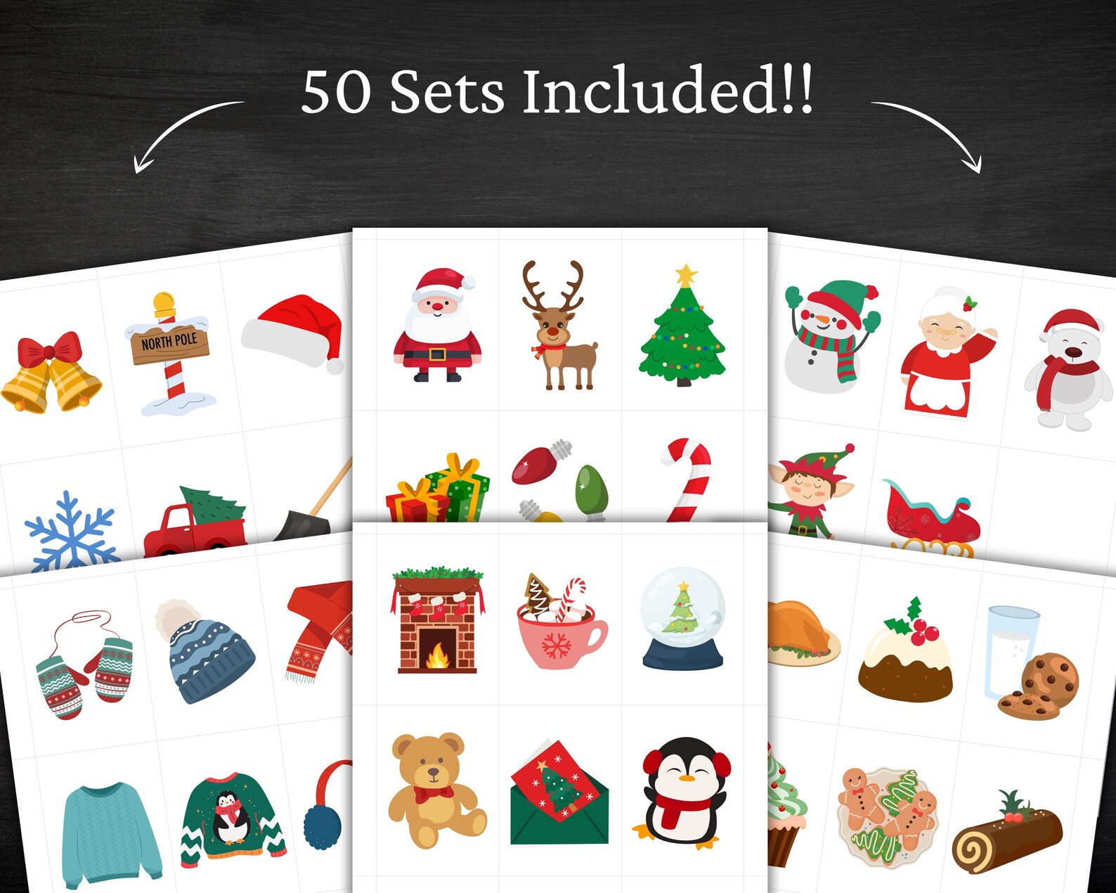 Christmas Stacks | Printable Christmas Card Game | Christmas Activity ...