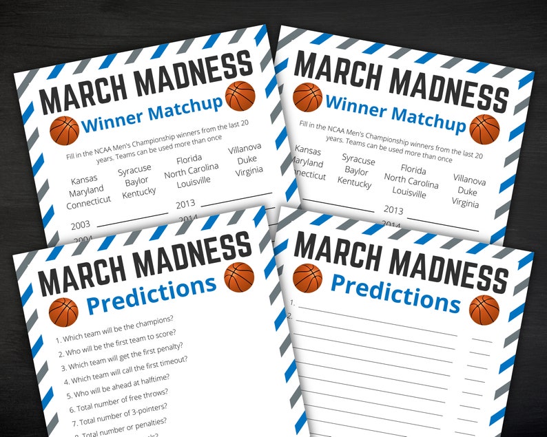 March Madness Game Bundle Printable Basketball Games for - Etsy