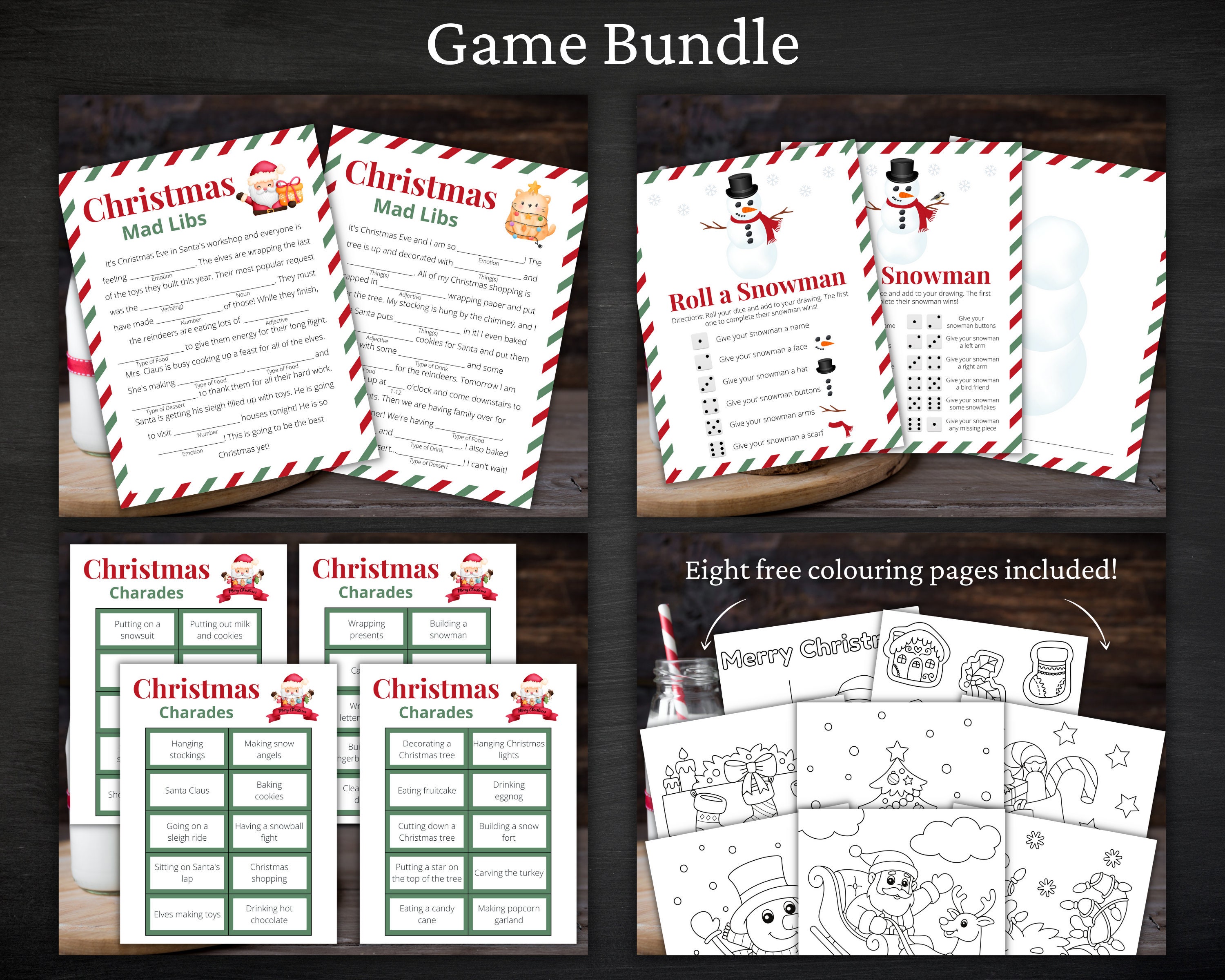 Christmas Mega Game Bundle | Printable Christmas Games for Kids and ...