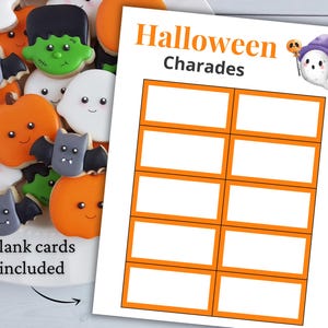 Halloween Charades | Printable Halloween Game | Halloween Activity for ...