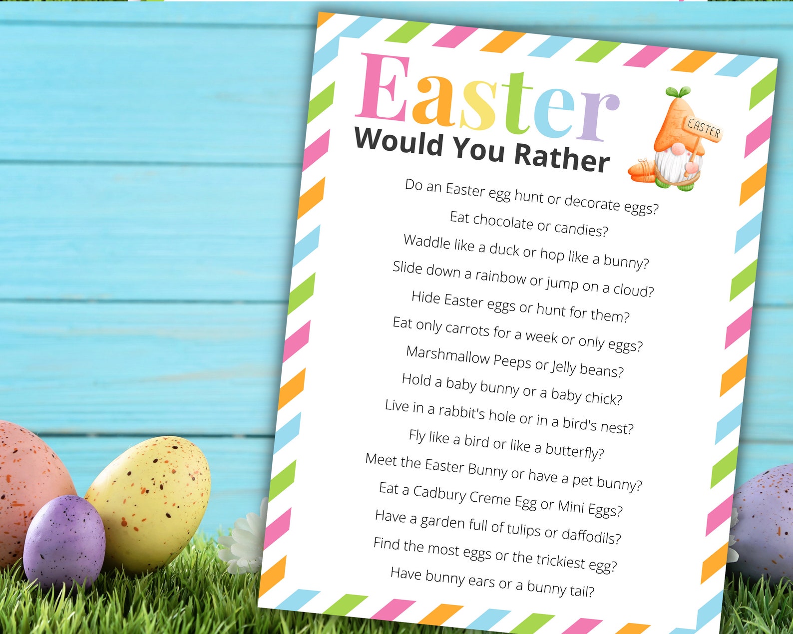 Easter Would You Rather | Printable Easter Game | Easter Activity for ...