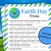 Earth Day Trivia Printable Earth Day Games for Kids and Adults Party ...