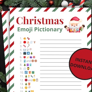 Christmas Emoji Pictionary | Printable Christmas Game | Christmas ...