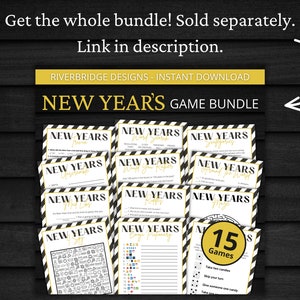 New Year's Eve Mad Libs | Printable New Year's Game | New Years ...