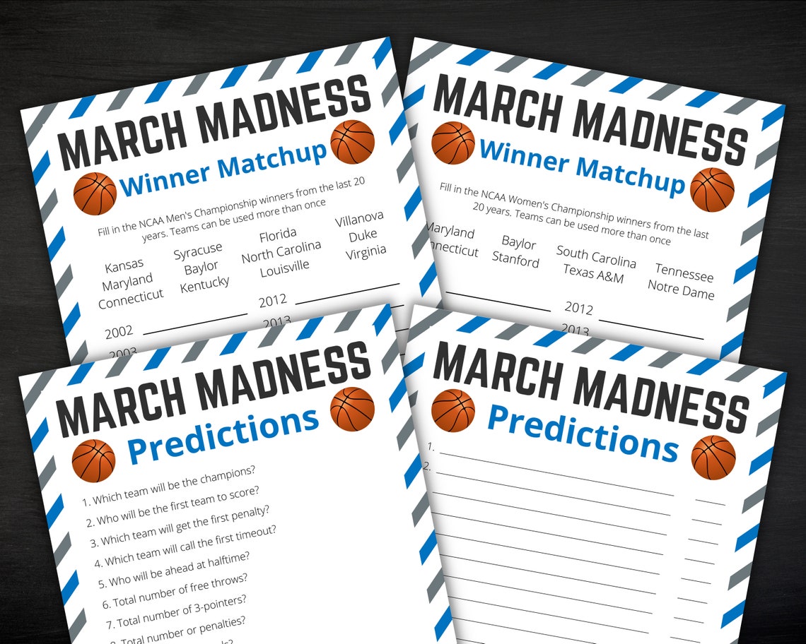 March Madness Game Bundle Printable Basketball Games for - Etsy