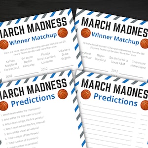 March Madness Game Bundle Printable Basketball Games for | Etsy