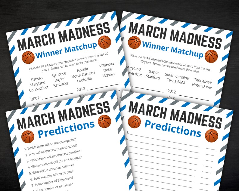 March Madness Game Bundle Printable Basketball Games for | Etsy