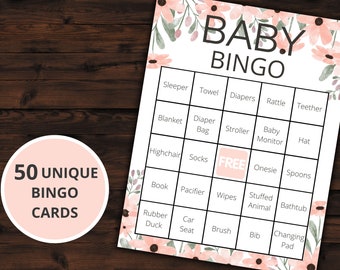 Baby Shower Bingo Baby Shower Games Printable Activities Instant ...
