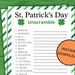 St. Patrick's Day Unscramble Game St Patrick's Party Games St. Patty's ...