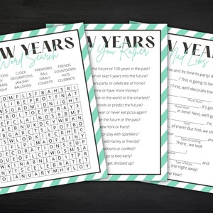 New Year's Eve Game Bundle | Printable New Year's Eve Games for Kids ...