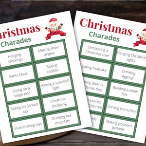 Christmas Charades | Printable Christmas Game | Christmas Activity for ...