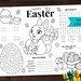 Easter Placemat Printable Easter Activities for Families and - Etsy
