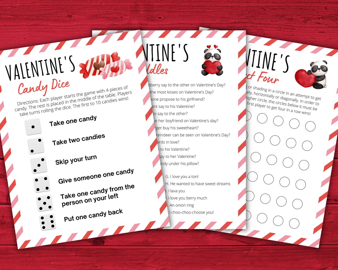 Valentine's Day Game Bundle Printable Valentine's | Etsy