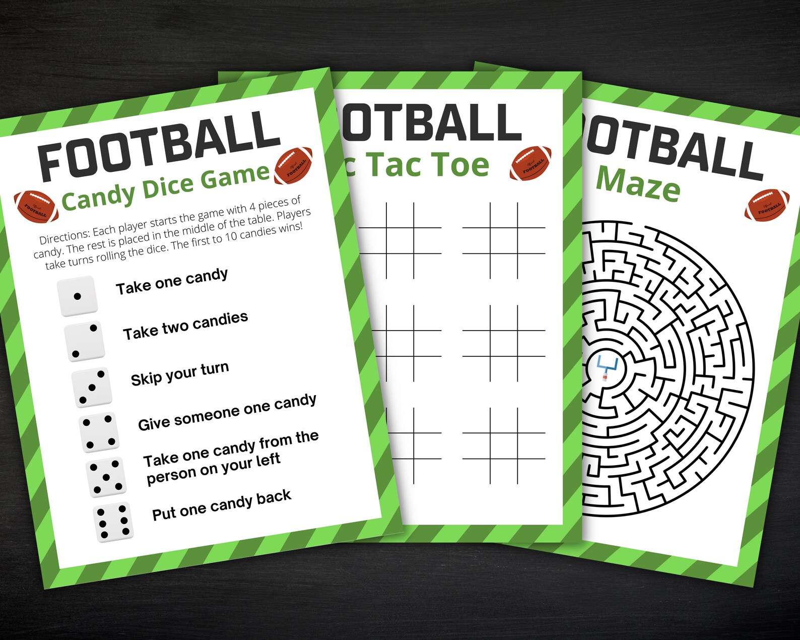 Football Game Bundle | Printable Football Games for Kids and Adults ...