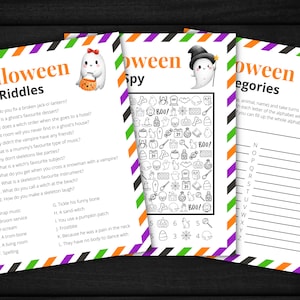 Halloween Game Bundle | Printable Halloween Games for Kids and Adults ...
