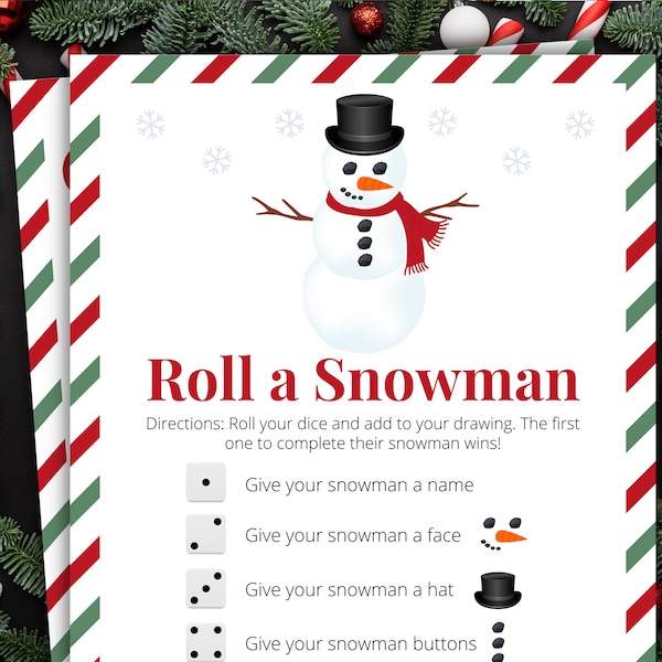 Snowman Game - Etsy