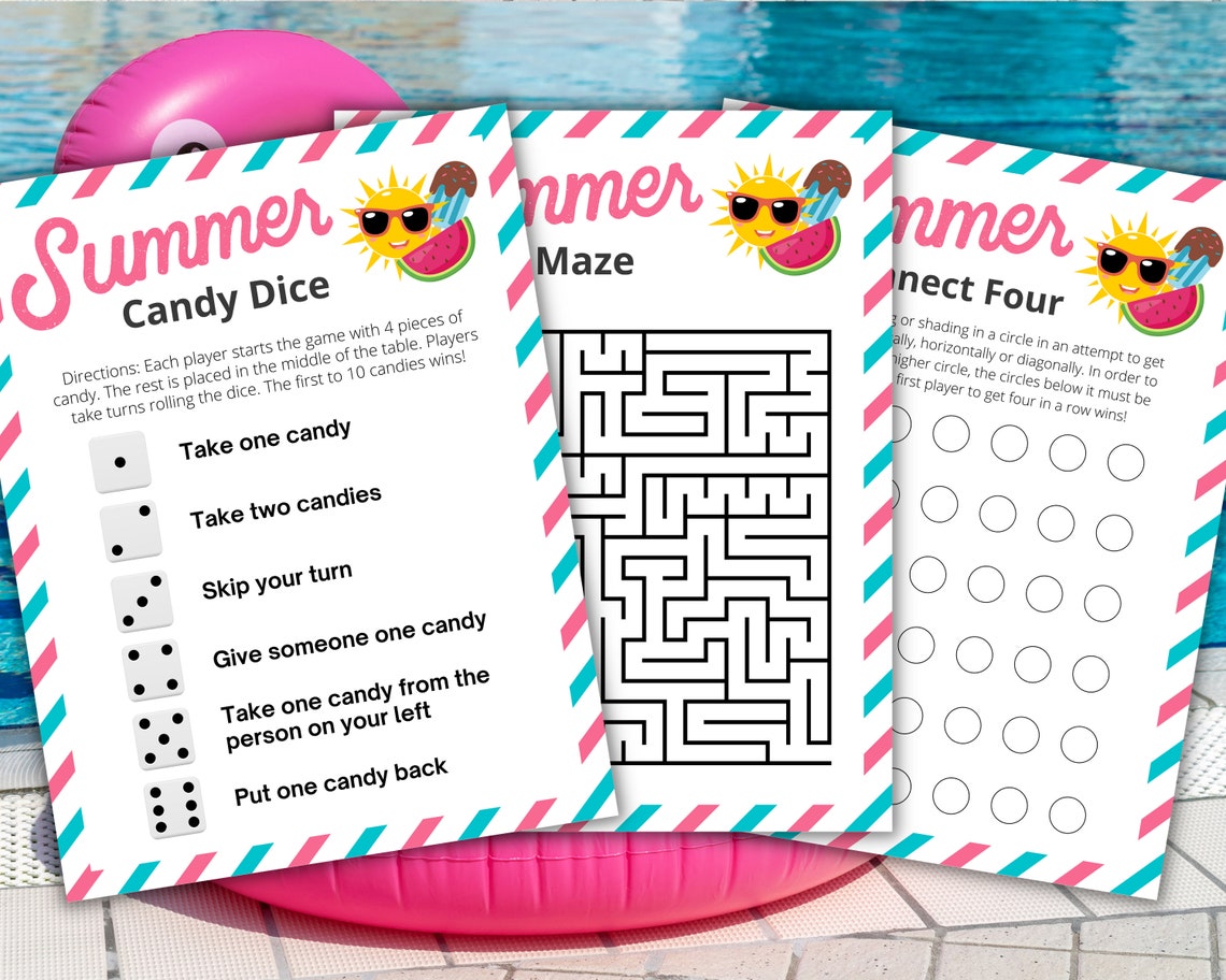 Summer Game Bundle Printable Summer Games and Activities for - Etsy