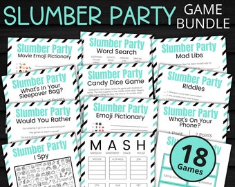 Slumber Party Word Search Printable Sleepover Games for Kids and Teens ...
