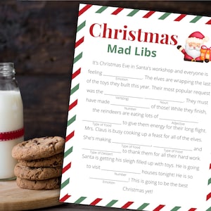 Christmas Mad Libs | Printable Christmas Game | Christmas Activity for ...