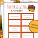 Thanksgiving Charades Printable Thanksgiving Game Thanksgiving Activity ...