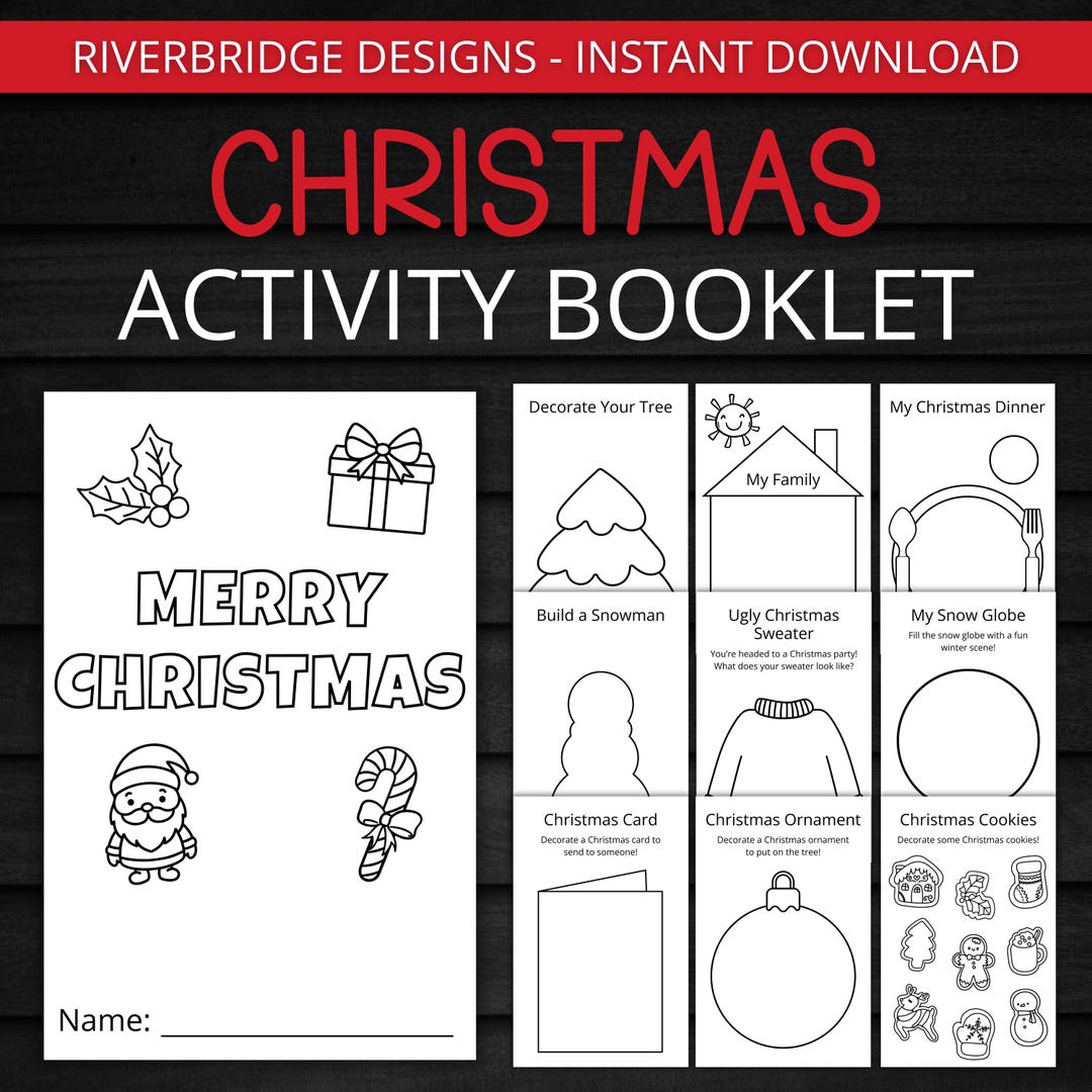 Christmas Activity Booklet | Printable Christmas Worksheets | Christmas ...