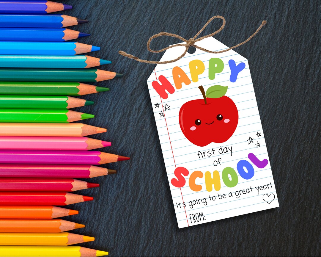 Back to School Tags | Gift Tags | First Day of School Tags | Printable ...