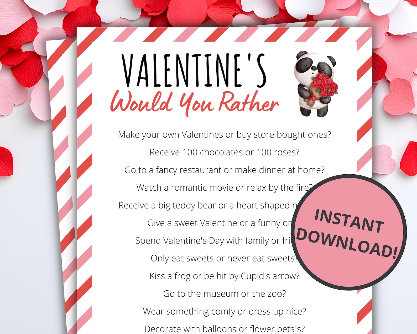 Valentine's Day Would You Rather | Valentine's Party Games | Valentines ...