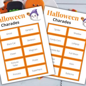 Halloween Charades | Printable Halloween Game | Halloween Activity for ...
