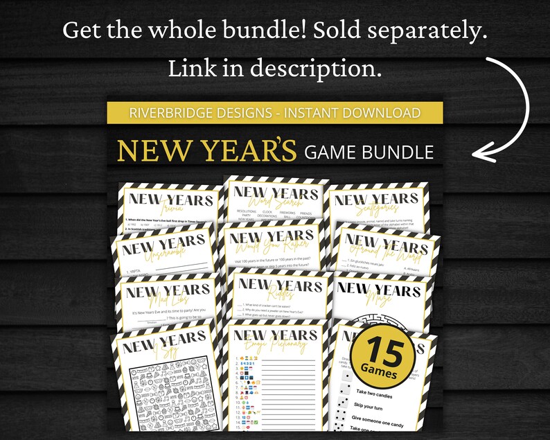 New Year's Eve Unscramble Game | Printable New Year's Game | New Years ...
