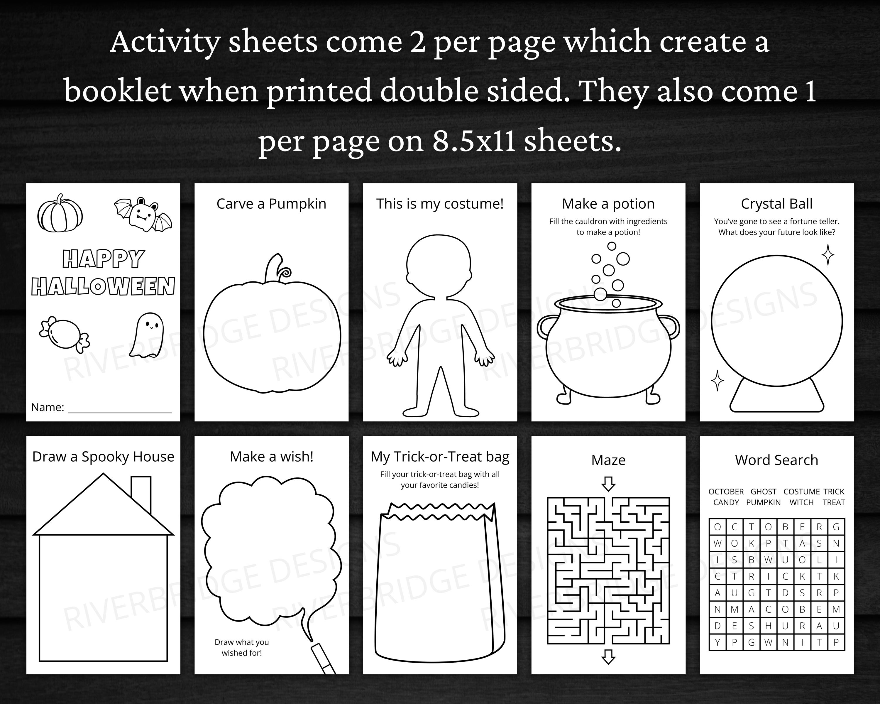 Halloween Activity Booklet | Printable Halloween Worksheets | Halloween ...