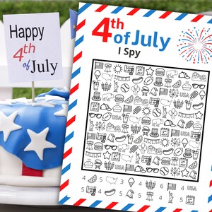 Fourth of July I Spy | Printable Fourth of July Game | Independence Day ...