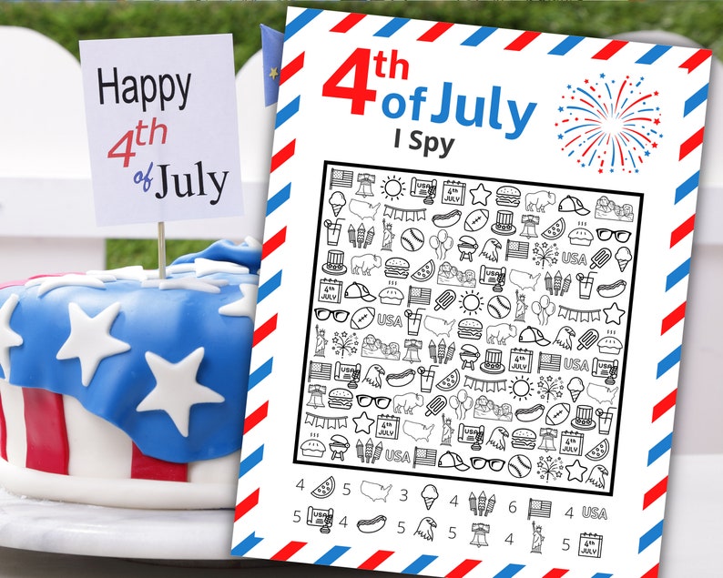 Fourth of July I Spy | Printable Fourth of July Game | Independence Day ...