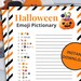 Halloween Emoji Pictionary | Printable Halloween Game | Halloween ...
