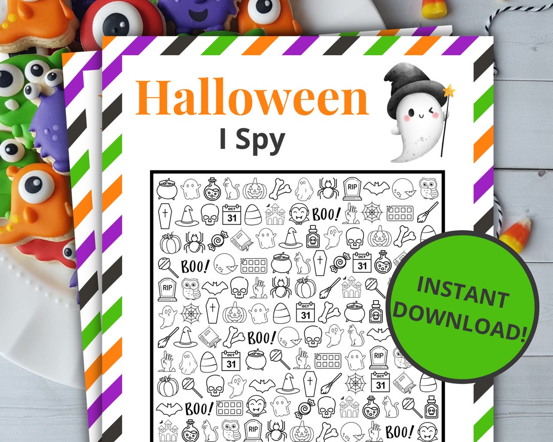 Halloween I Spy | Printable Halloween Game | Halloween Activity for ...