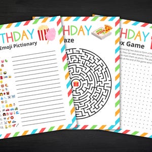 Birthday Game Bundle | Printable Birthday Party Games for Toddlers ...