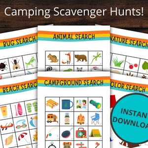 Camping Scavenger Hunts Camping Games Printable Activities for Families ...