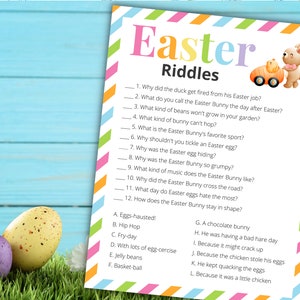 Easter Riddles | Printable Easter Game | Easter Activity for Kids and ...