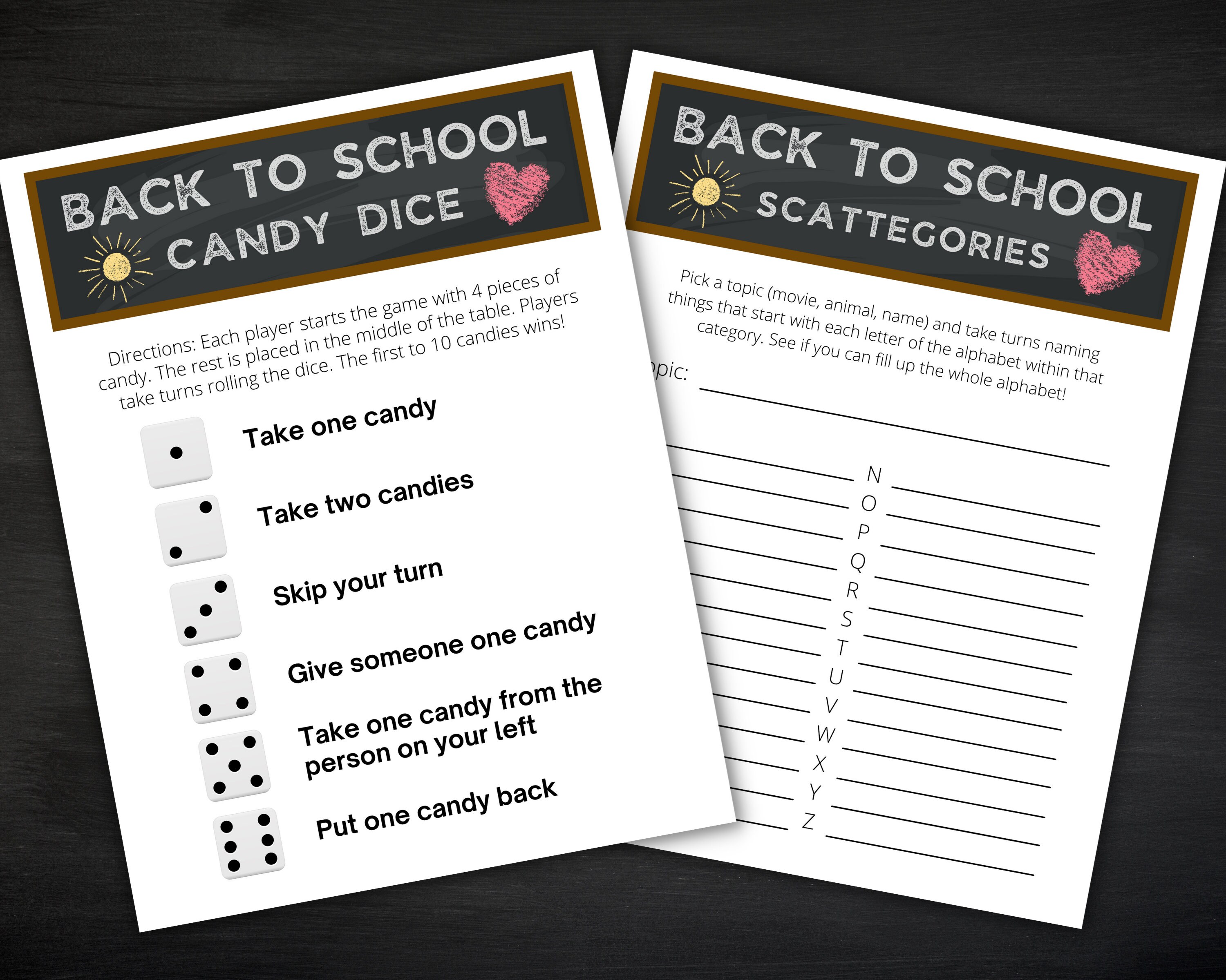 Back to School Game Bundle | Printable Games and Activities for Kids ...