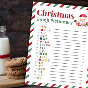Christmas Emoji Pictionary | Printable Christmas Game | Christmas ...