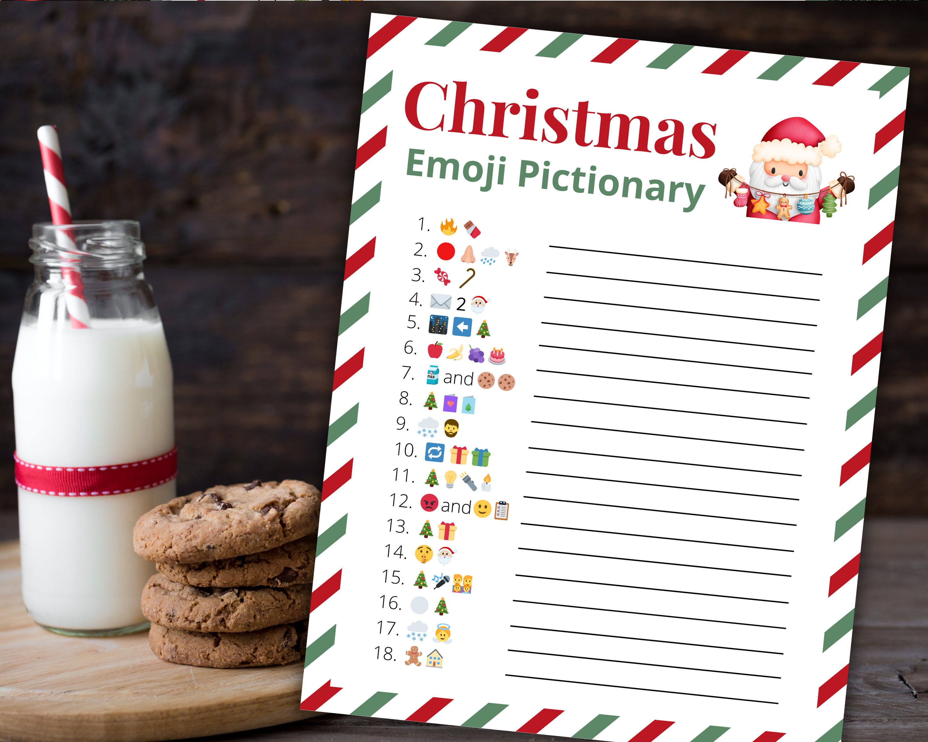 Christmas Emoji Pictionary Printable Christmas Game - Etsy UK