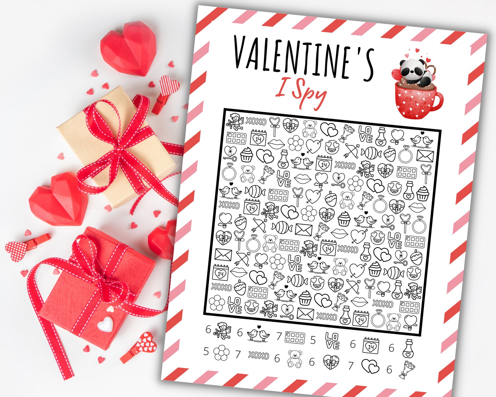 Valentine's Day I Spy Game Valentine's Party Games | Etsy