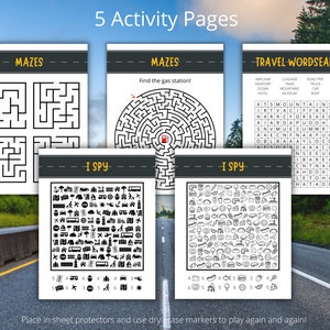 Road Trip Activity Bundle Road Trip Games Printable Activities for ...