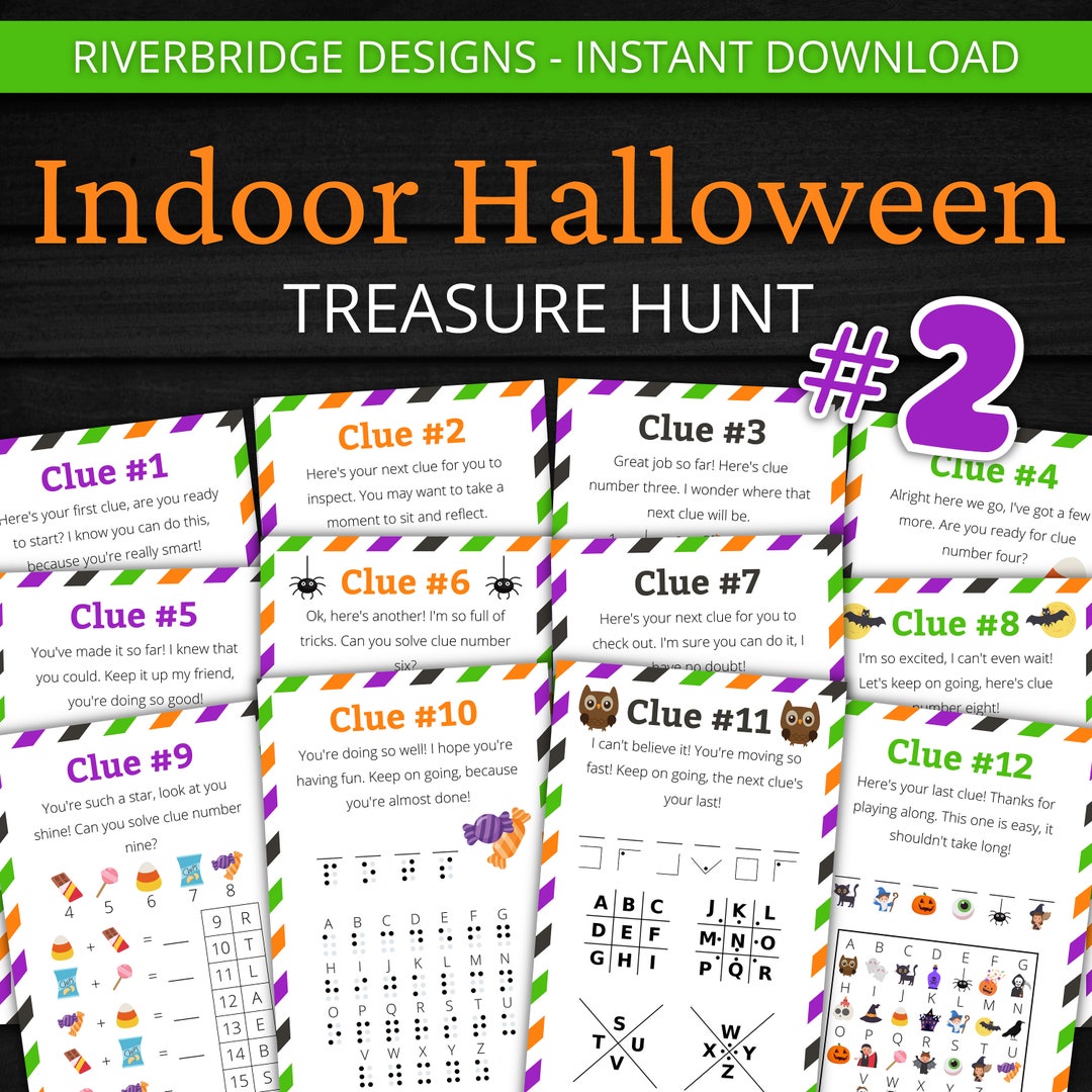 Indoor Halloween Treasure Hunt #2 for Older Kids | Halloween Scavenger ...