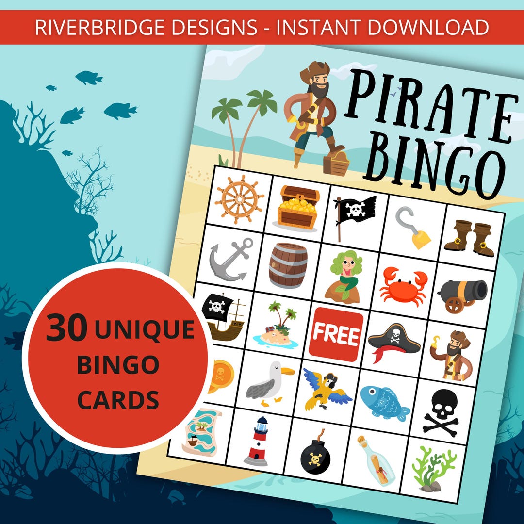 Pirate Bingo | Birthday Activities and Games | Printable Activities for ...