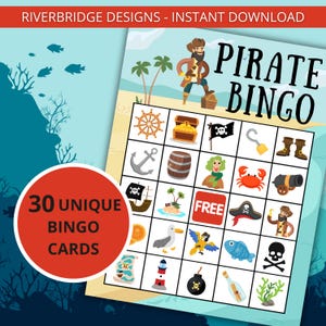 Pirate Bingo | Birthday Activities and Games | Printable Activities for ...