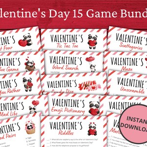 Valentine's Day Game Bundle Printable Valentine's | Etsy