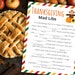 Thanksgiving Mad Libs | Printable Thanksgiving Game | Thanksgiving ...