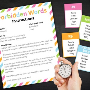 Easter Forbidden Words | Printable Easter Activity for Kids and Adults ...