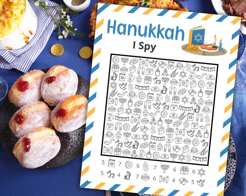 Hanukkah I Spy | Printable Chanukah Game | Hanukkah Activity for Kids ...